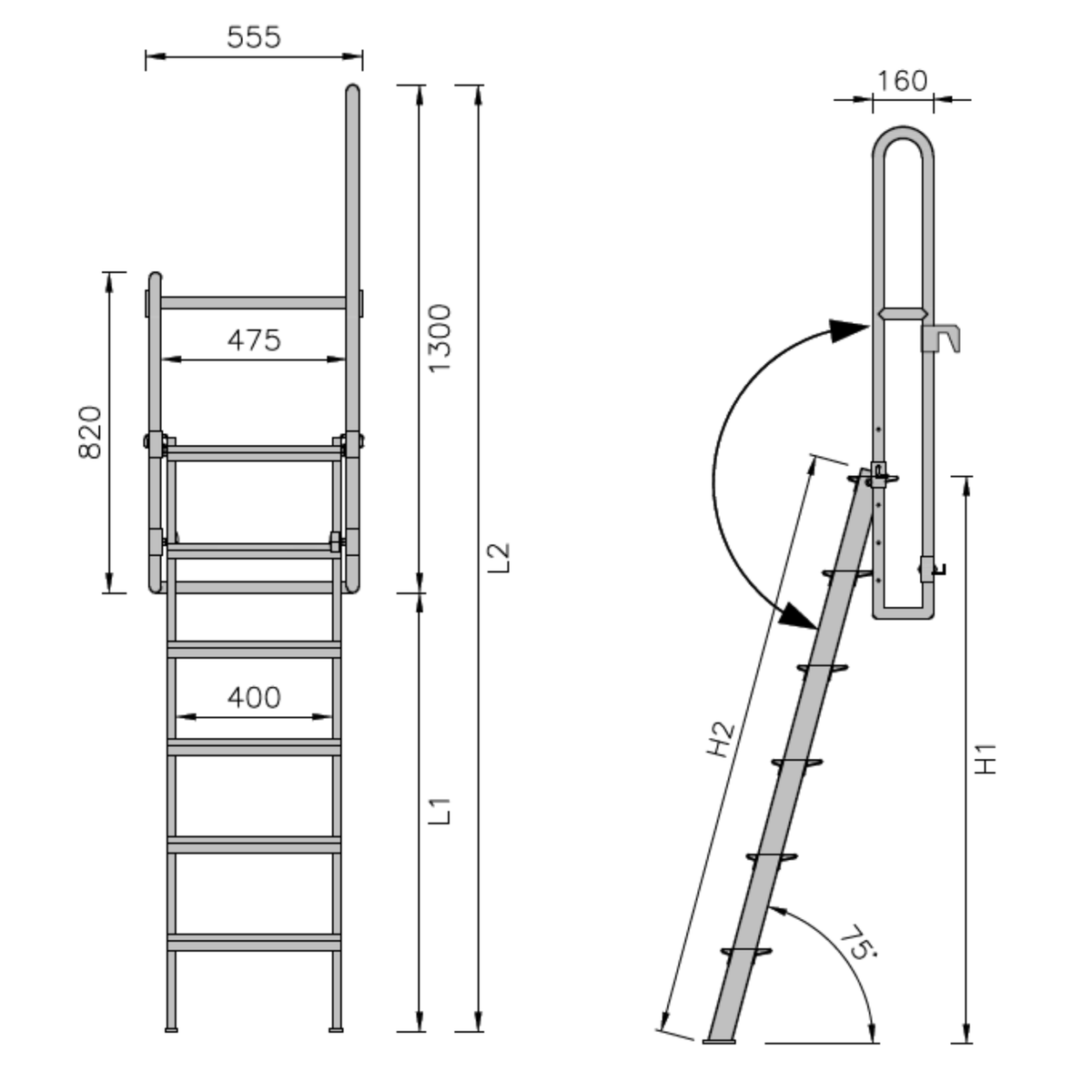 “MP” ALUMINIUM LORRY LADDER – Main Power Hydraulics Online Store